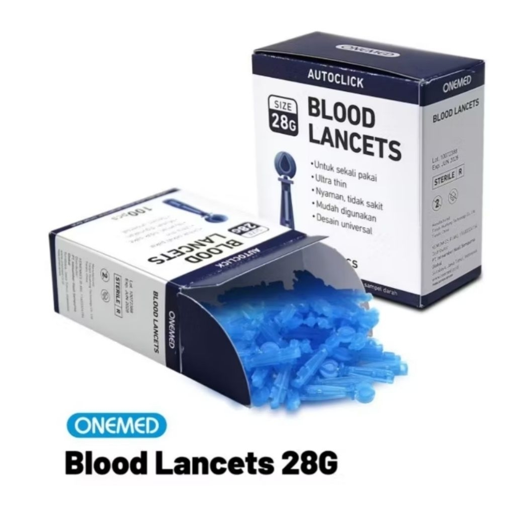 Jual blood lancet onemed 28g 1box | Shopee Indonesia