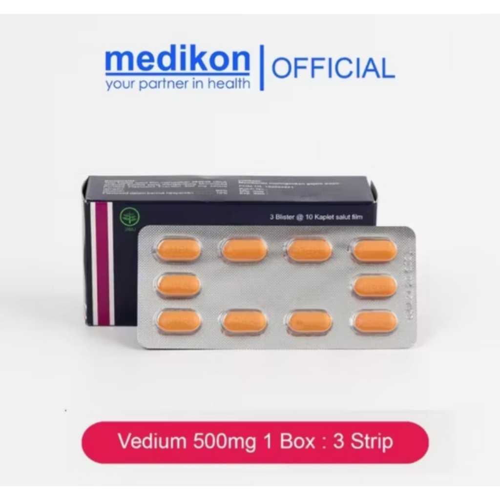Jual Medikon Vedium 500mg Strip 10 Tablet / Promo Termurah Ardium 500mg ...