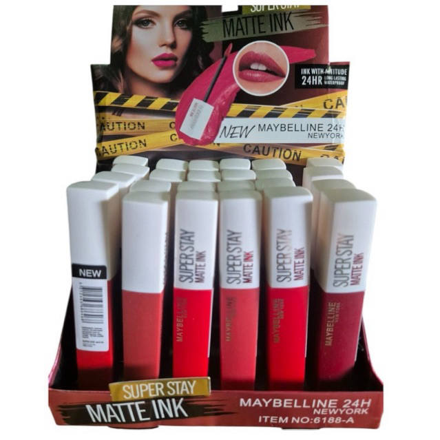 Jual [12PCS] Lipcream Maybelline Barcode Superstay Matte Ink | Shopee ...