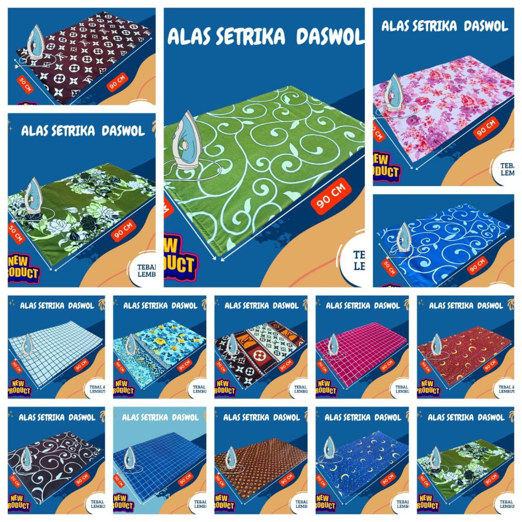 Jual Alas Setrika Busa Motif Ukr.50cmX90cm motif random | Shopee Indonesia