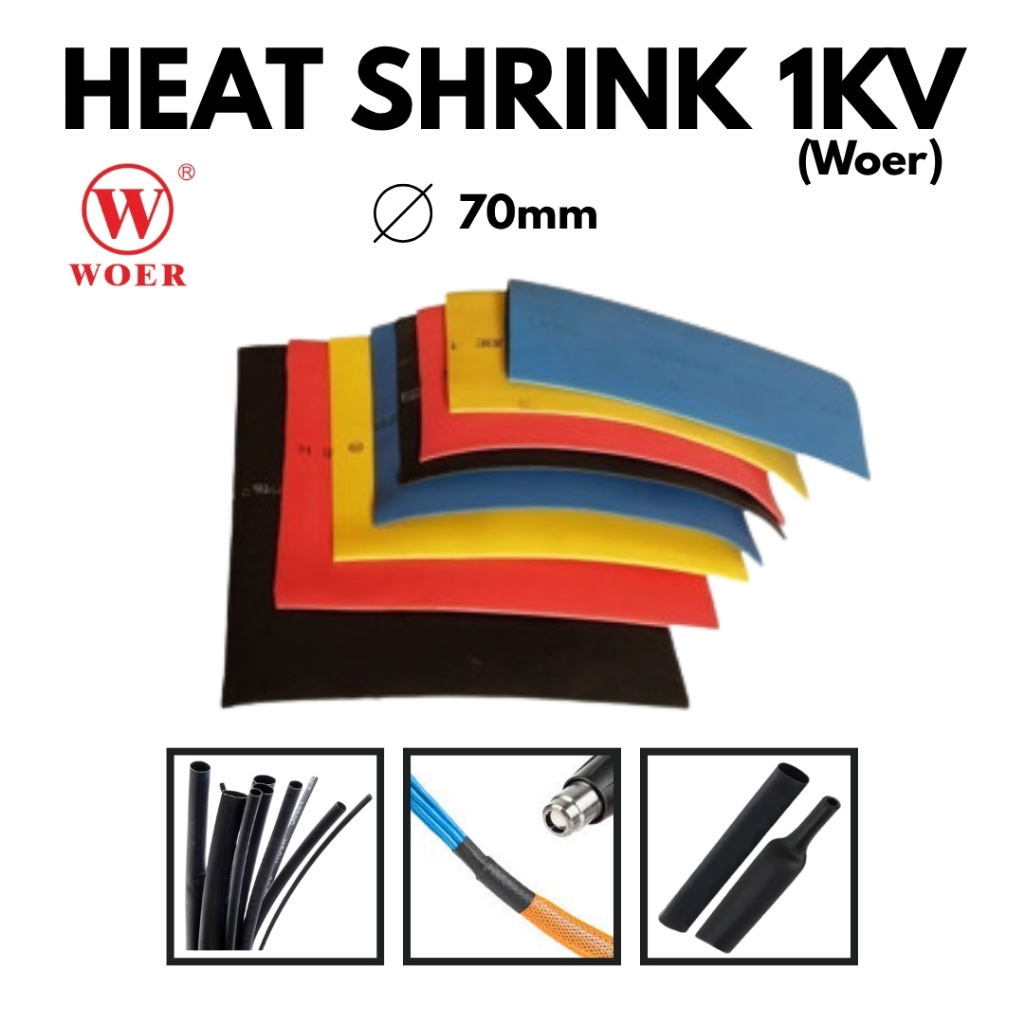 Jual Heat Shrink Tube WOER/ Selongsong Kabel Bakar 70 mm | Shopee Indonesia