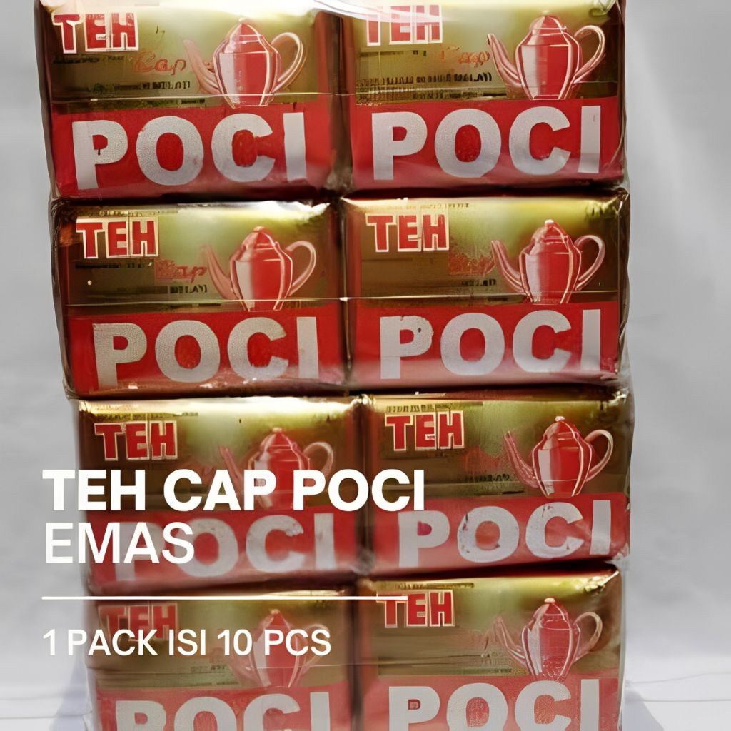 Jual Teh Cap Poci Asli Tegal Warna Emas 1 Pack isi 10 Pcs | Shopee ...