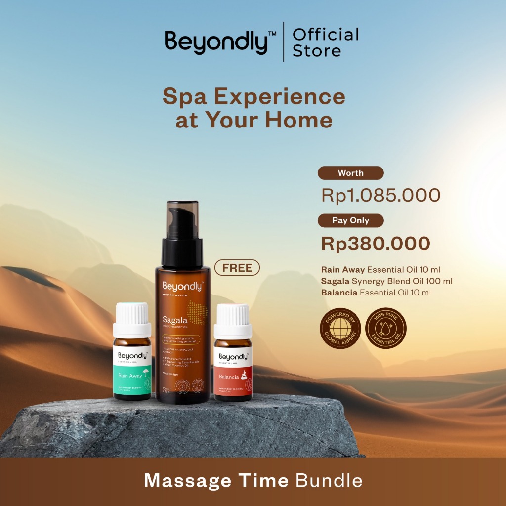 Jual [BUY 2 GET 3] Beyondly Massage Time - Rain Away Essential Oil ...