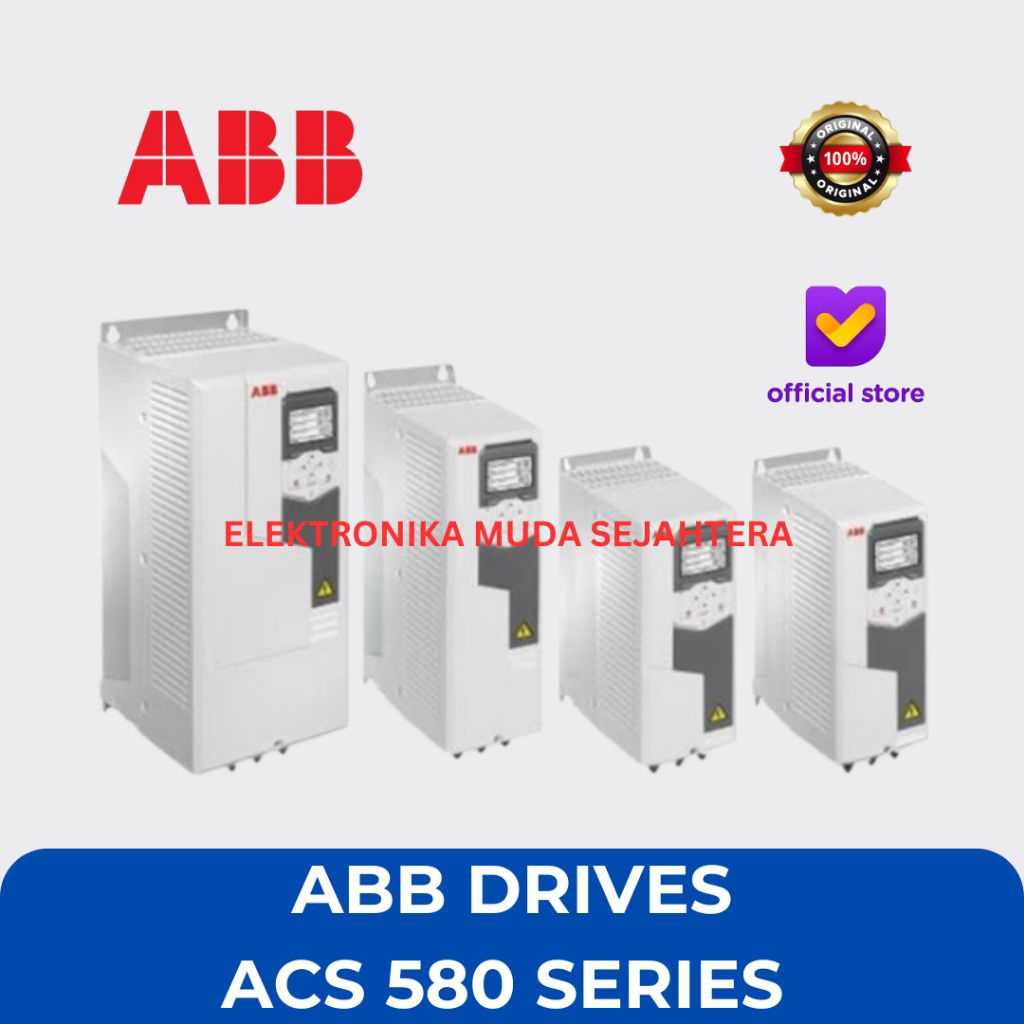 Jual ABB INVERTER ACS580-01-04A1-4 1.5kW / 2HP 380V 3 PHASE / VFD ABB / VSD ABB / Convert ...