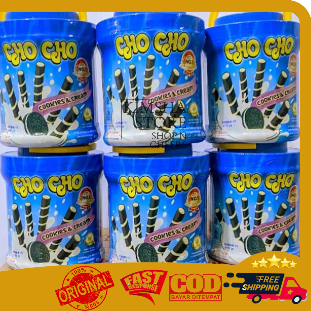 Jual Cho Cho Cookies & Cream Wafer Stick Roll 500 gr Snack Cemilan ...
