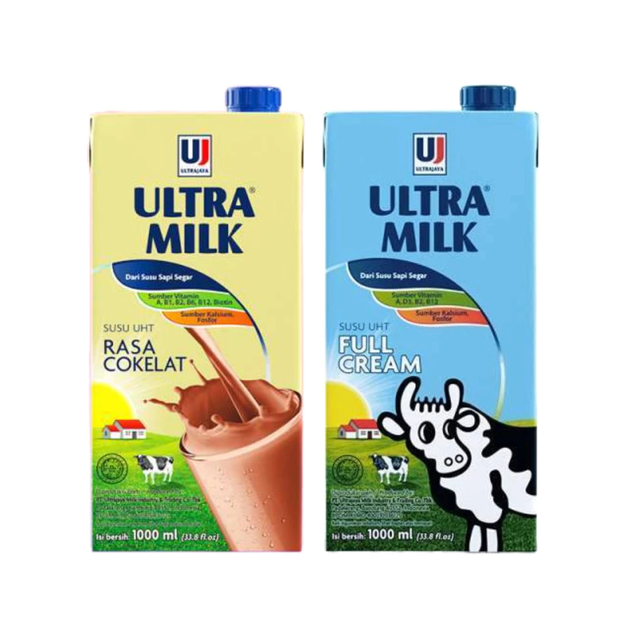 Jual ULTRA MILK Susu Kemasan Kotak 1 Liter | Susu UHT Full Cream Rasa ...