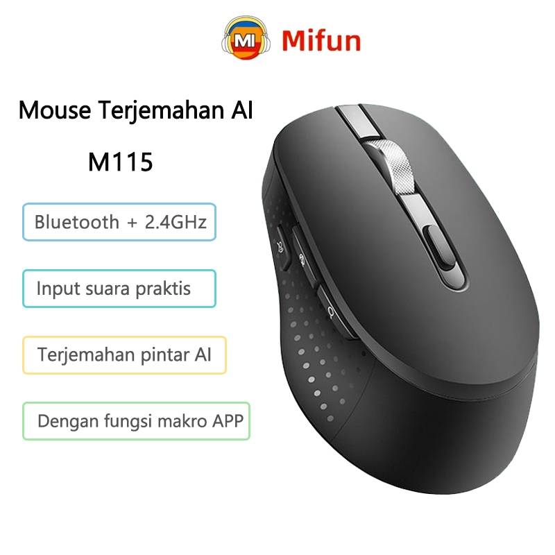 Jual M115 2.4GHz / Bluetooth Mouse Nirkabel Dengan Terjemahan Suara AI ...