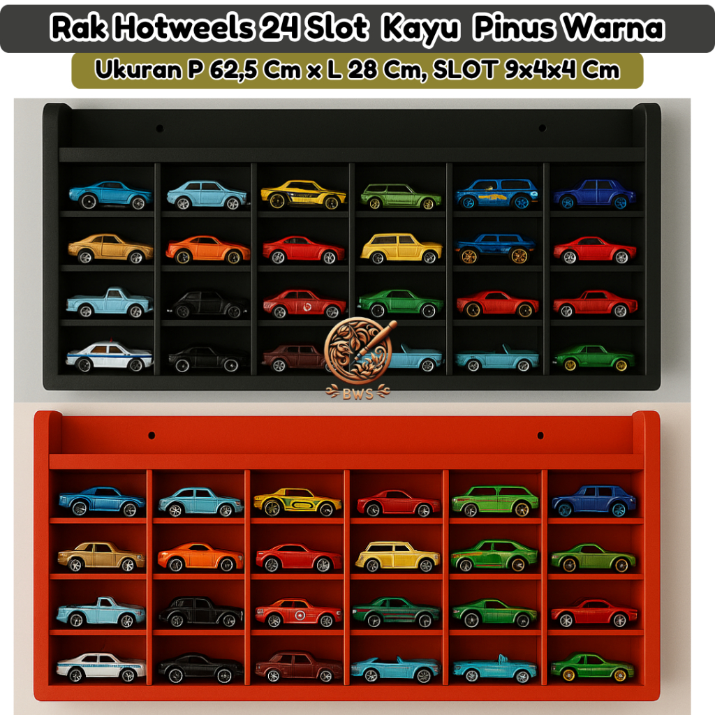 Jual Rak Hotwels isi 24 Slot Warna Dan Natural tempel dinding | Shopee ...
