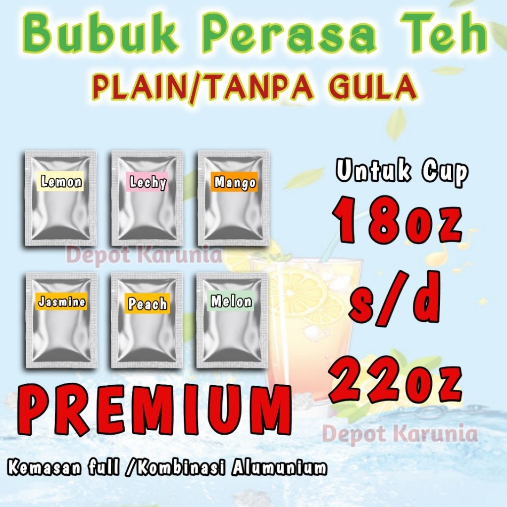 Jual Bubuk Perasa Teh Rasa Lemon Lechy Mango Strawberry Serbuk Minuman ...