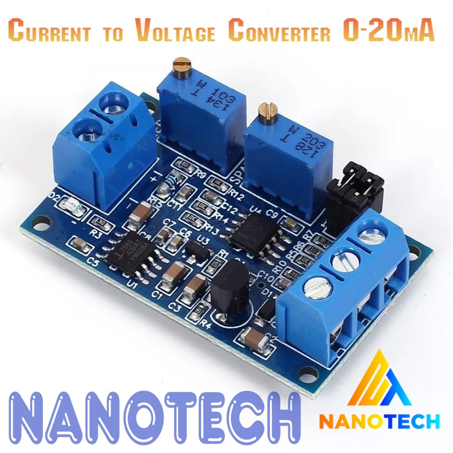 Jual Current to Voltage Converter 4-20mA to 0-3.3V 5V 10V Signal ...