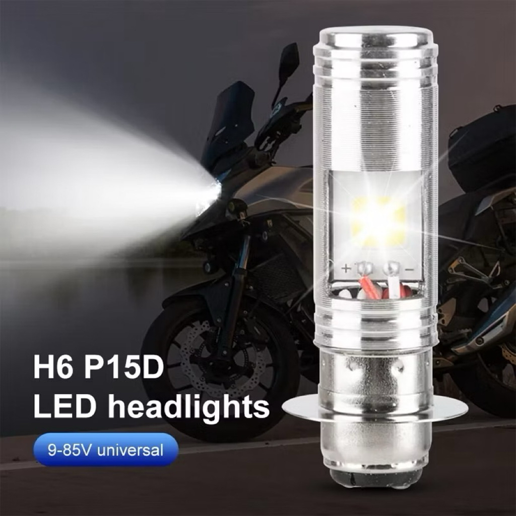 Jual bholam bolam lampu depan motor bebek/ metik h6 ac dc lampu led ...