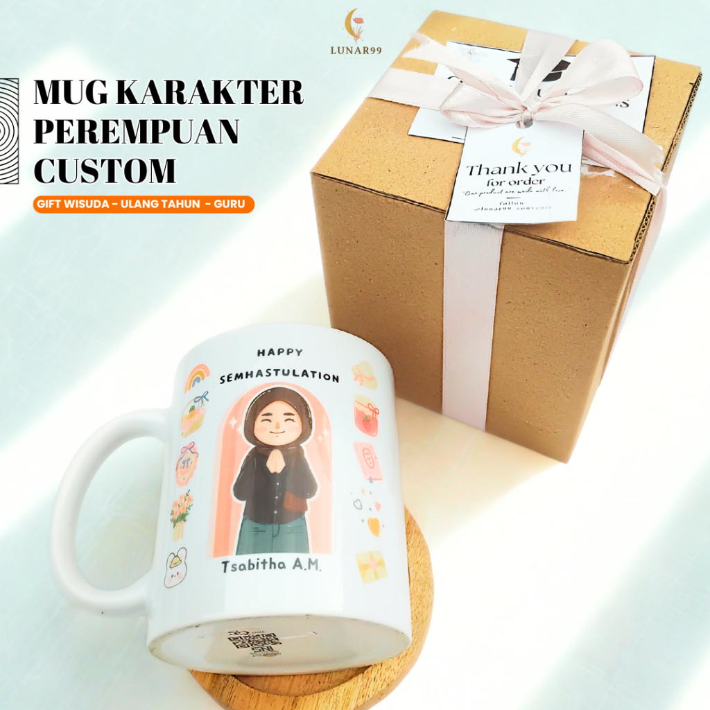 Jual Mug Gelas Karakter Custom - Mug Gift Sempro Wisuda Ulang Tahun ...