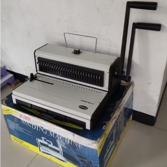 Jual Mesin Jilid Ring Kawat Spiral Kalender Lubang Bulat 2:1 Folio F4 ...