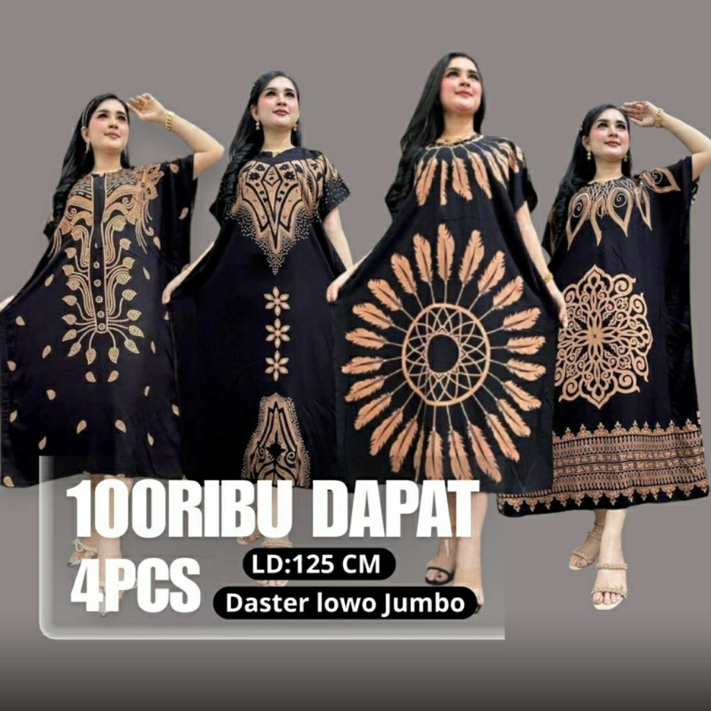 Jual [PROMO...!!!] PAKET 4 Daster Lowo Jumbo Ld 130 Busui Friendly ...