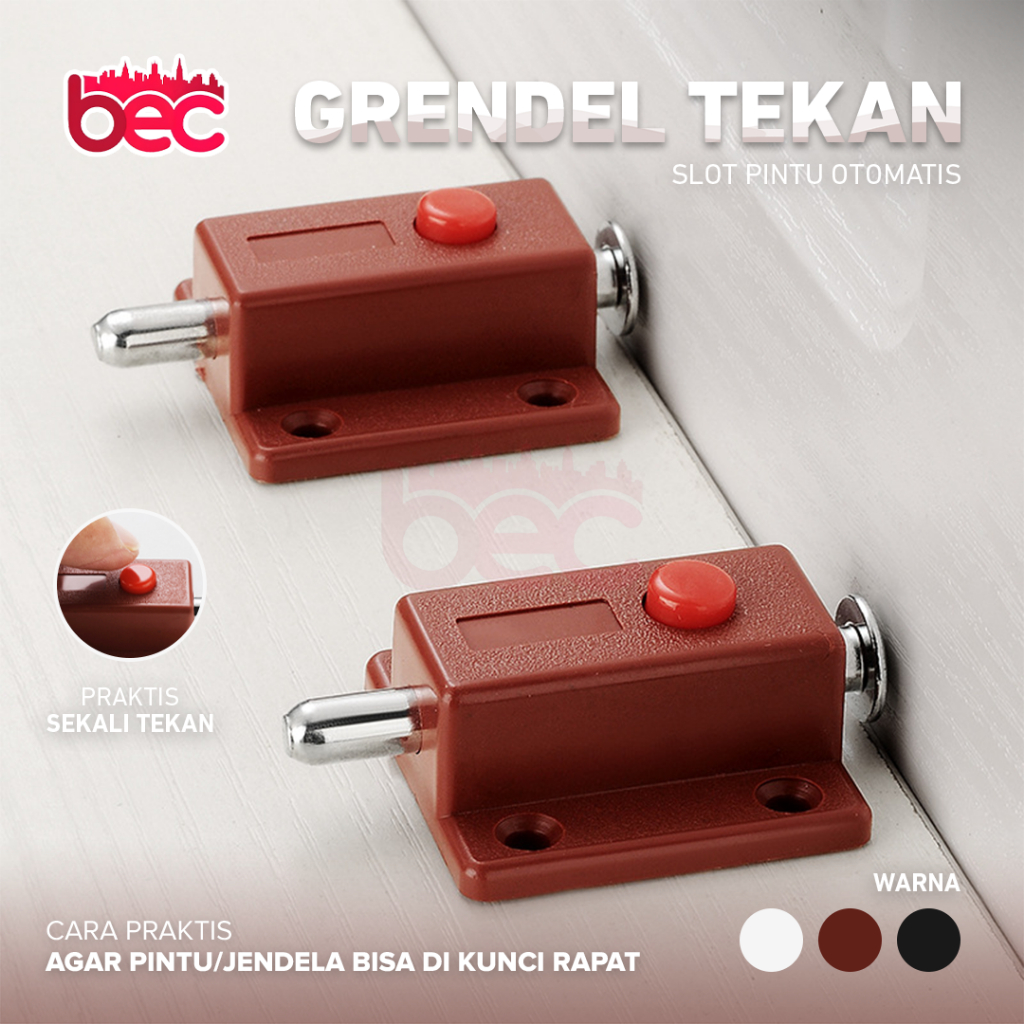 Jual [BEC] Grendel Tekan / Grendel Otomatis Slot Pintu Otomatis ...