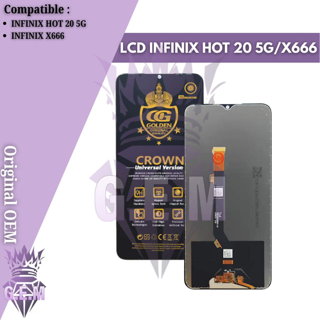 Jual LCD INFINIX HOT 20 5G / X666 TOUCHSCREEN FULLSET COMPLETE | Shopee ...
