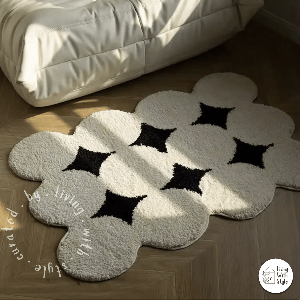 Jual Living With Style - Yena Round Aesthetic Tuffed Rug Bath Mat ...