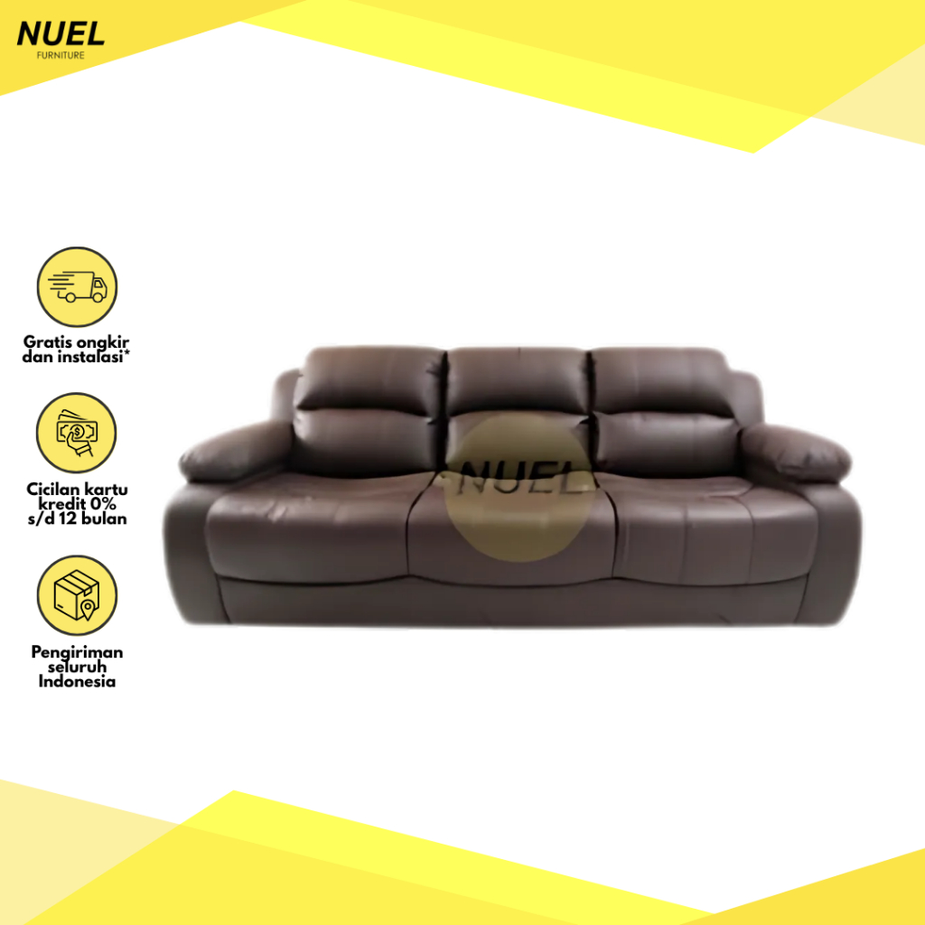 Jual NUEL Sofa Kulit Premium (1,2,3 dudukan) | Shopee Indonesia