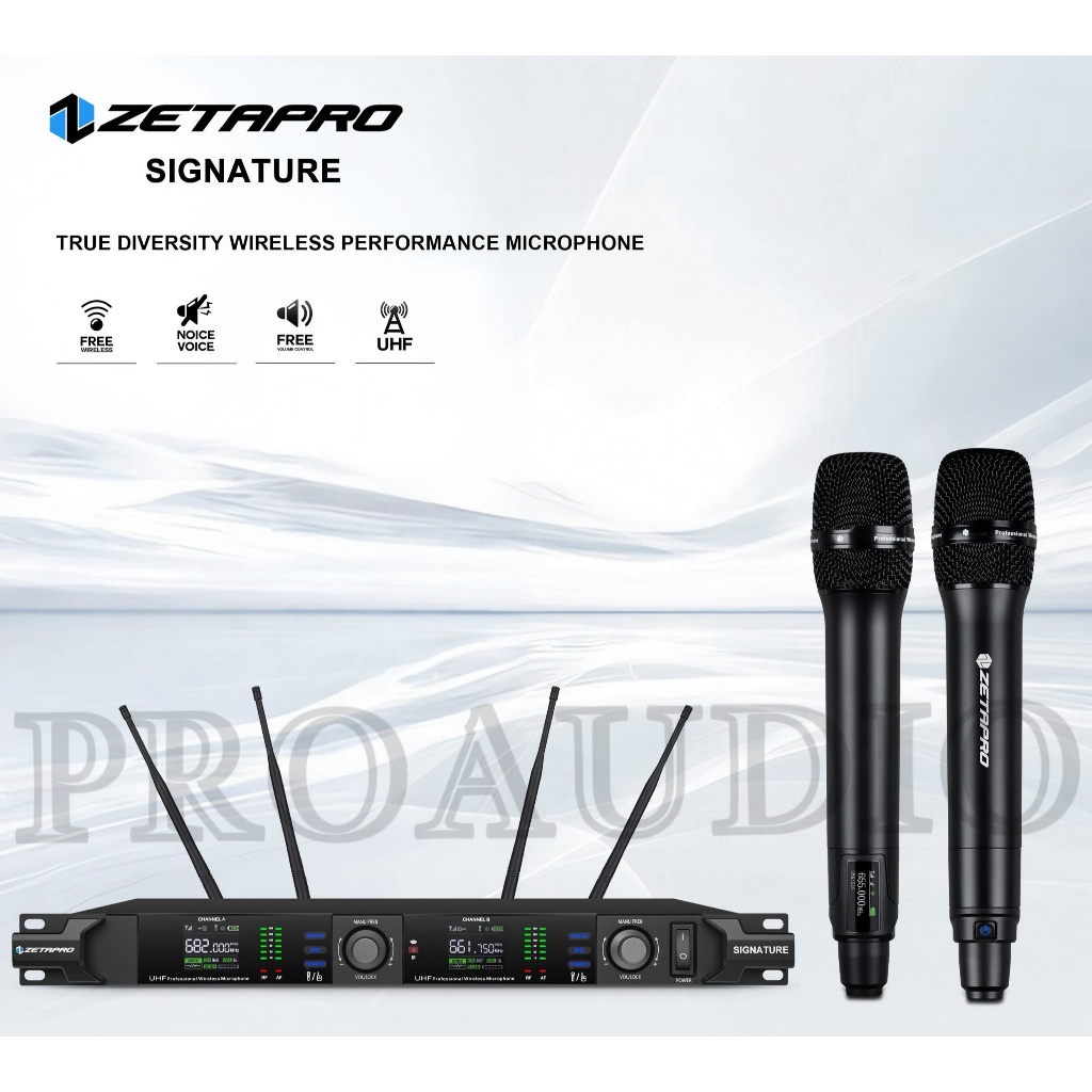 Jual Mic Wireless Zetapro Signature 2 Handle Handheld Original ...
