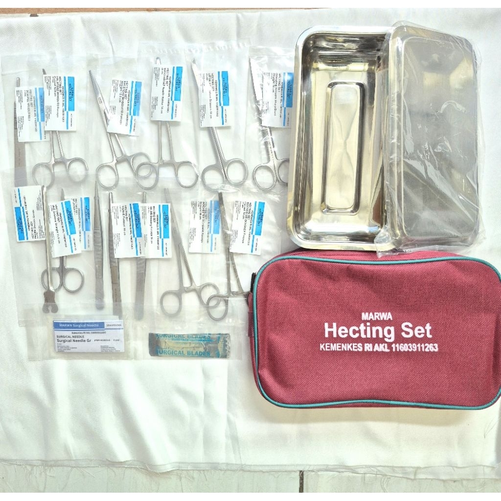 Jual Hecting Set Hekting Set Alat Bedah Operasi Hecting Set + Bag Alat ...