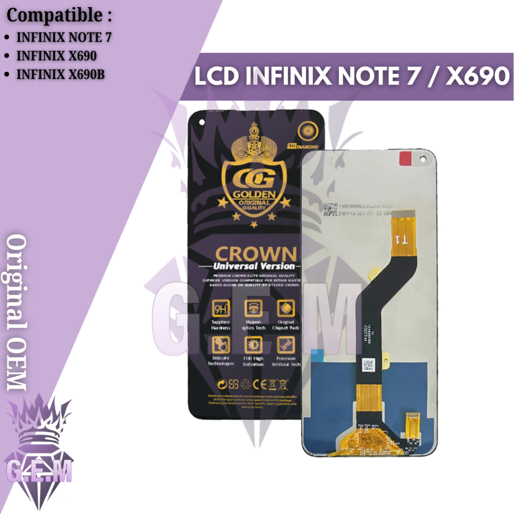 Jual LCD INIFNIX NOTE 7 / X690 / X690B TOUCHSCREEN FULLSET COMPLETE ...