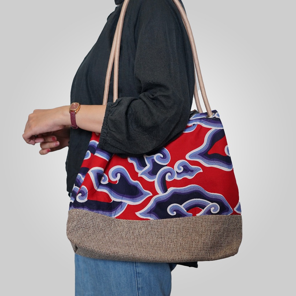 Jual BATIK TRUSMI Tas Batik Wanita Tas Tote Tali Tambang Kombinasi DRYT ...
