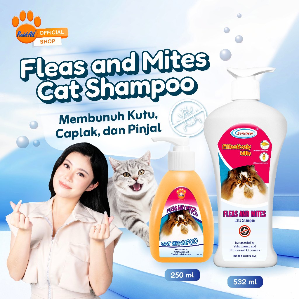 Jual RAID ALL - Flea and mites Shampoo kucing | Shopee Indonesia