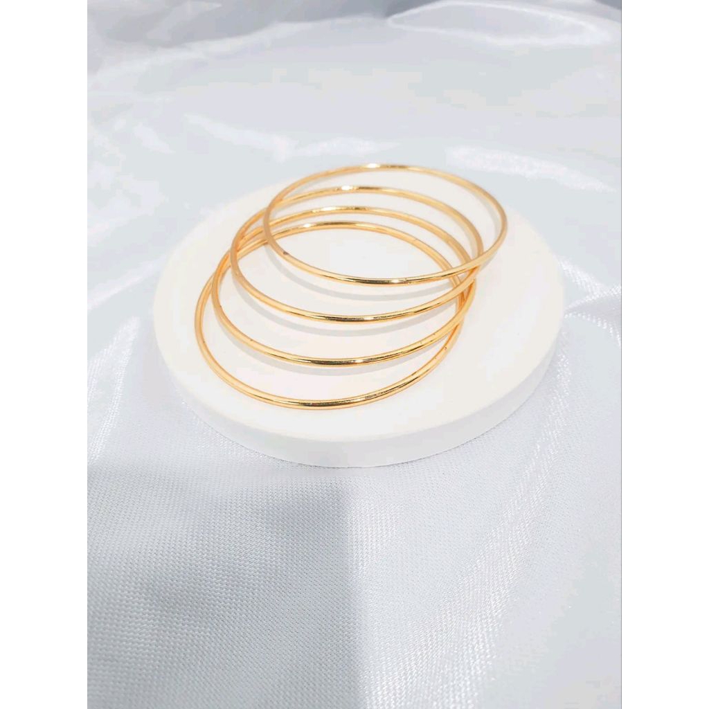 Jual 4 pcs gelang kroncong polos titanium | Shopee Indonesia