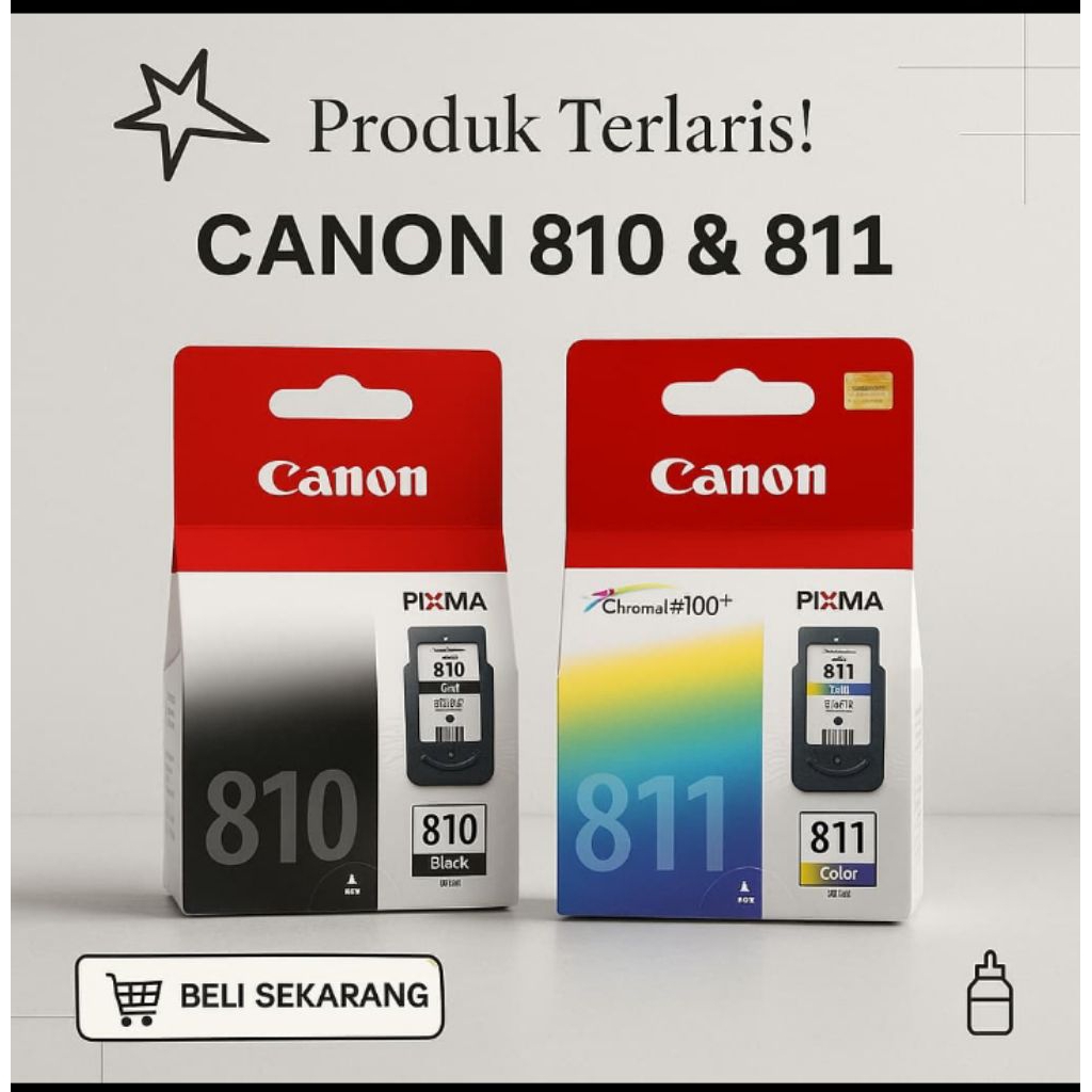 Jual Cartridge Canon 810black+ 811 color For Ip2770 | Shopee Indonesia