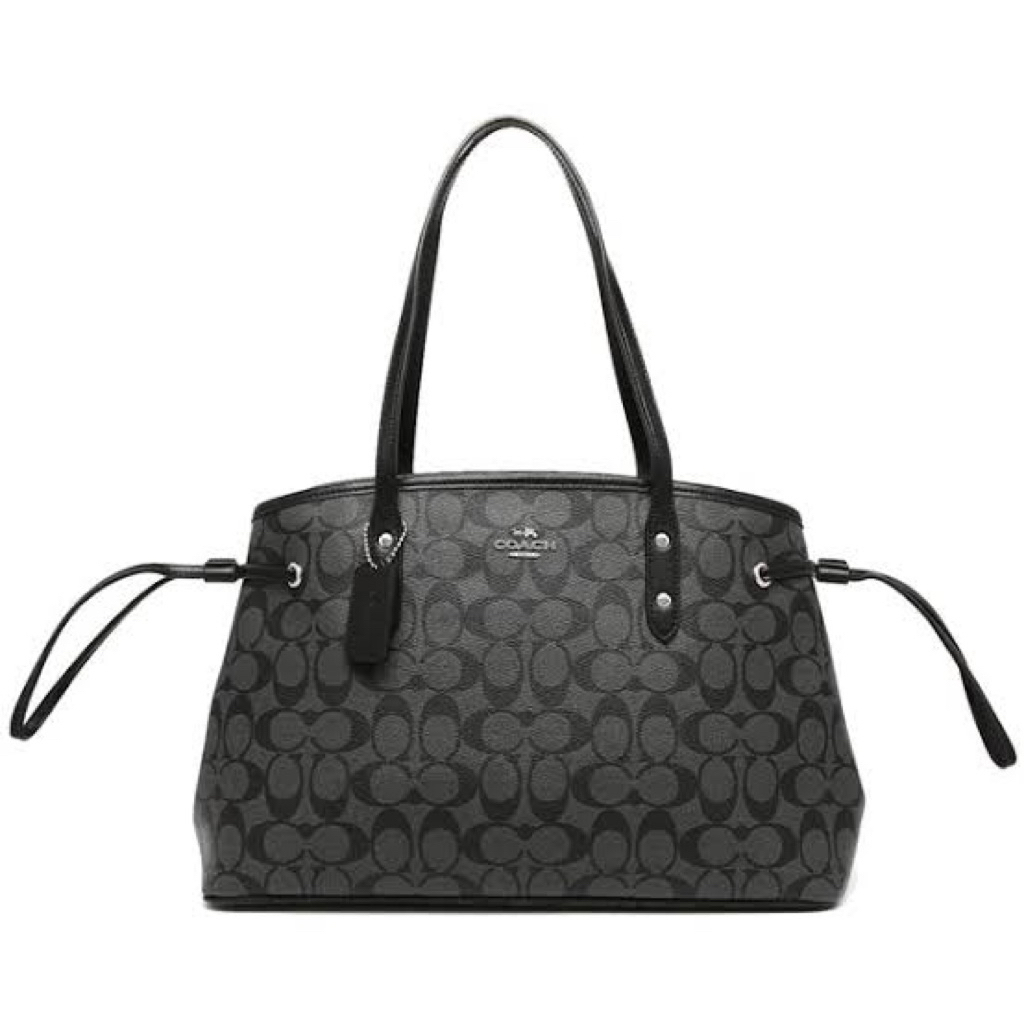 Jual Coach Signature Drawstring Carryall Black | Shopee Indonesia