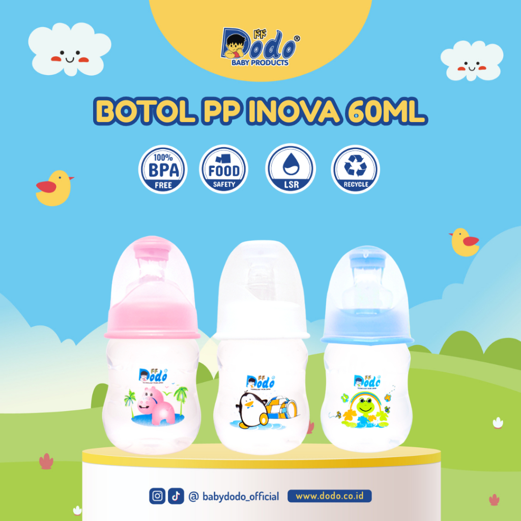 Jual DODO BOTOL PP INOVA 2OZ (60ML) DOT PEDO/BOTOL SUSU ANAK MURAH DOT ...