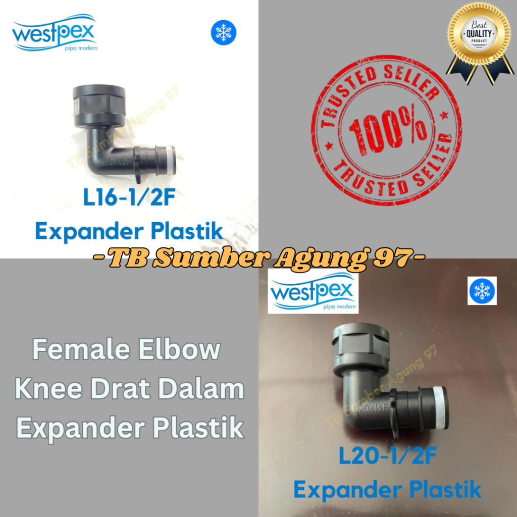 Jual Female Elbow Knee Sambung Expander Plastik WESTPEX / Fitting Pipa ...