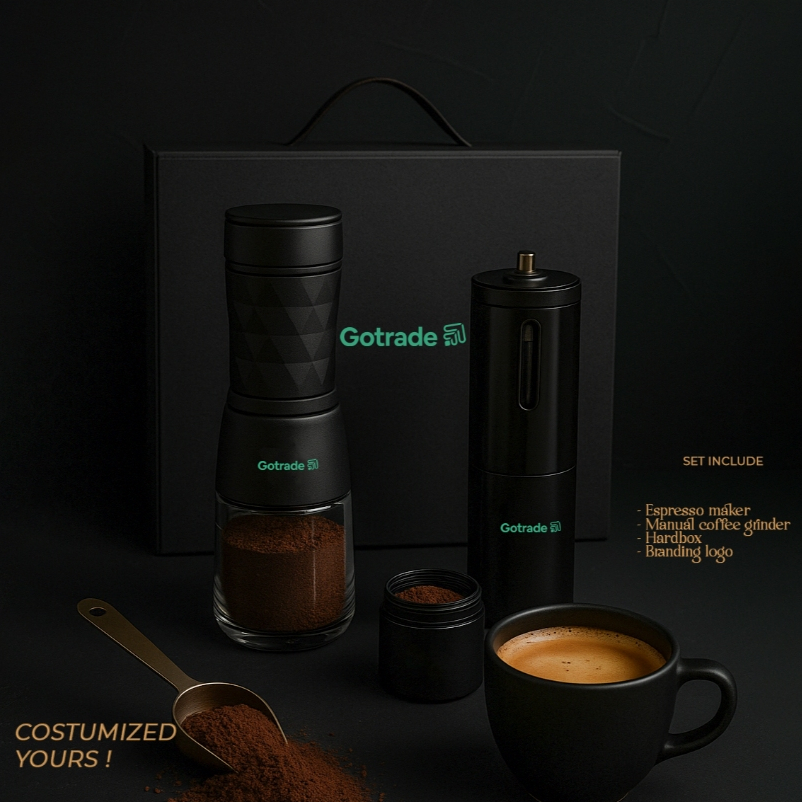 Jual Souvenir VVIP Leater Set Hampers Premium Espresso maker | Shopee ...