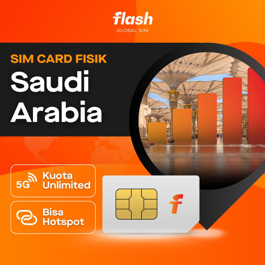 Jual SIM Card Saudi Arabia Simcard Umrah Unlimited Data Flash Global ...
