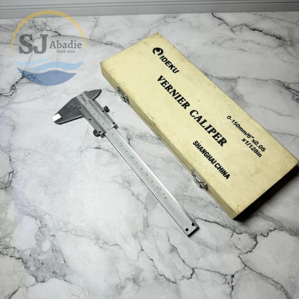 Jual (1 PC) IDEKU Sketmat Besi Jangka Sorong Sigmat Kotak Kayu 6 Inch Vernier Caliper | SJ ...