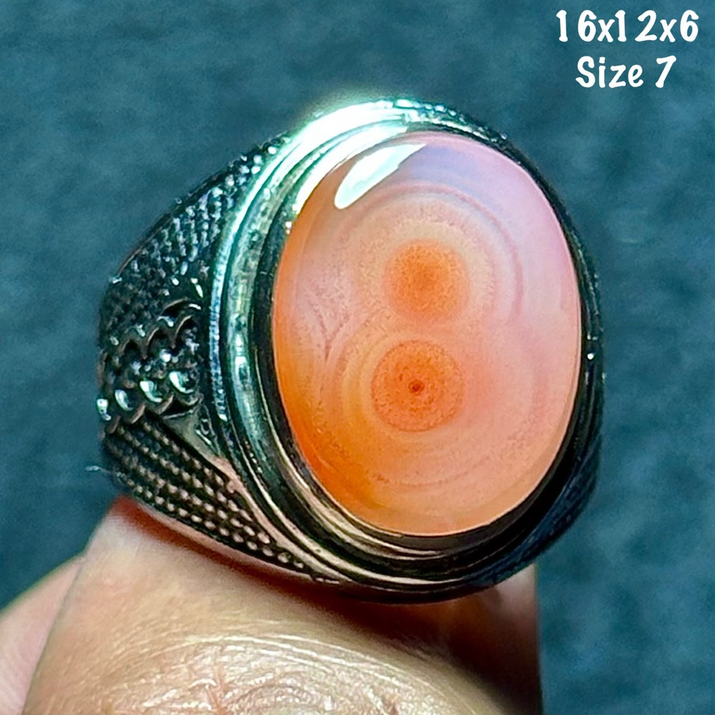 Jual Cincin Batu Akik Natural Puser Baturaja Sakura Angka 7 Kristal ...