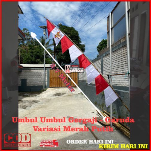 Jual Bendera Umbul Umbul Gergaji Merah Putih Garuda | Shopee Indonesia