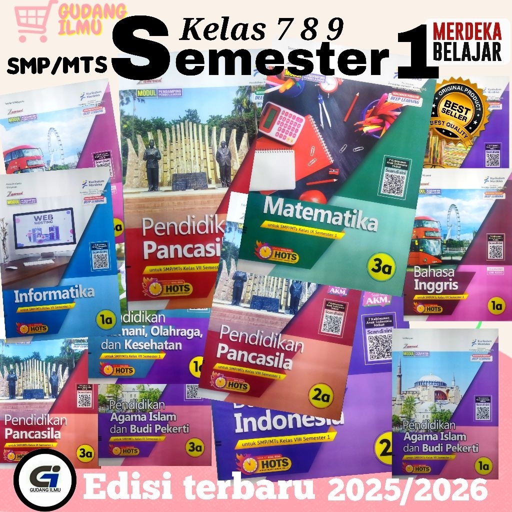 Jual Lks SMP/MTs Semester 1 ganjil l putra nugraha zamrud bahasa indonesia bahasa inggris mtk ...