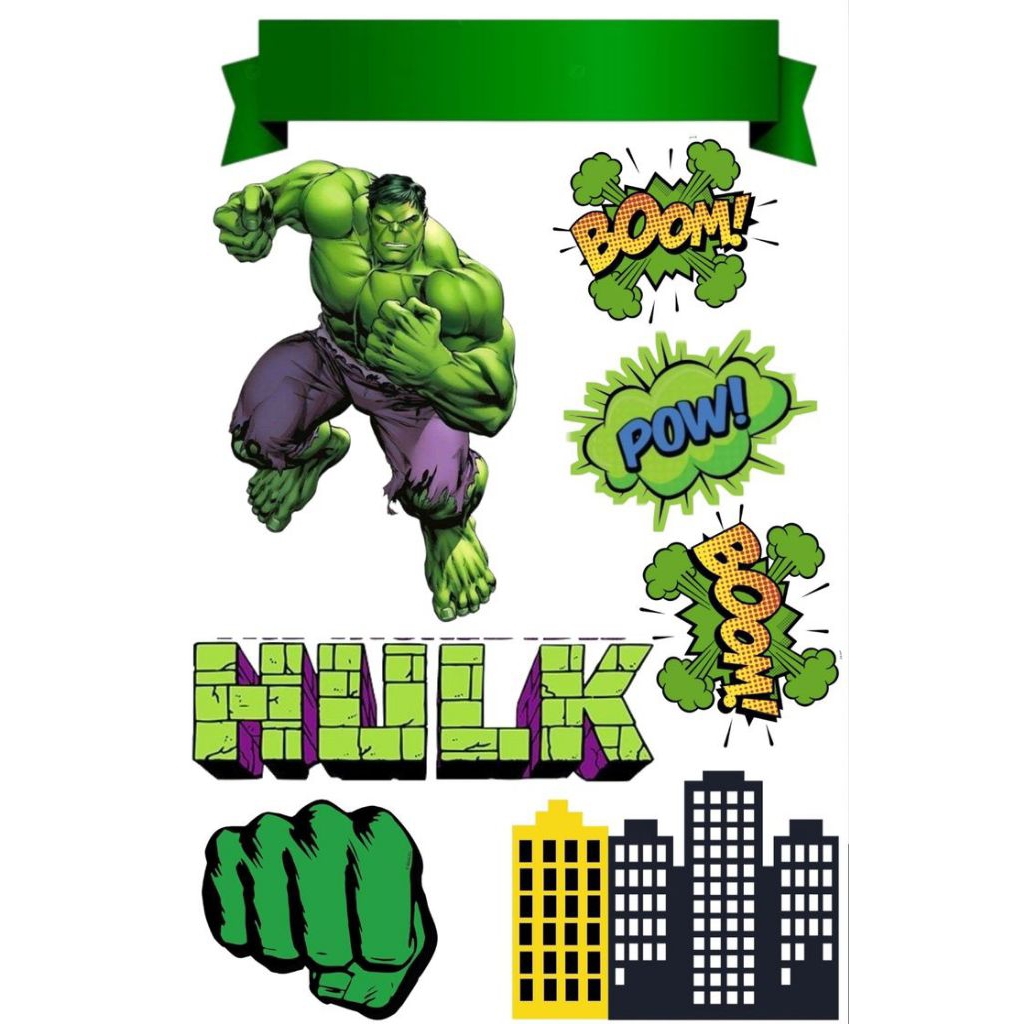 Jual Topper HULK/ Topper Cake Happy Birthday / Hiasan Kue Ulang tahun ...