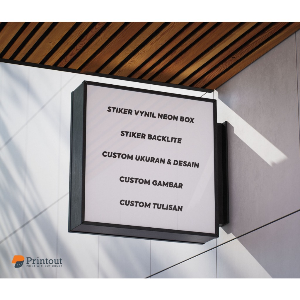 Jual Prinout Cetak Sticker Vinyl Neon Box/Sticker Backlite Per-Meter ...