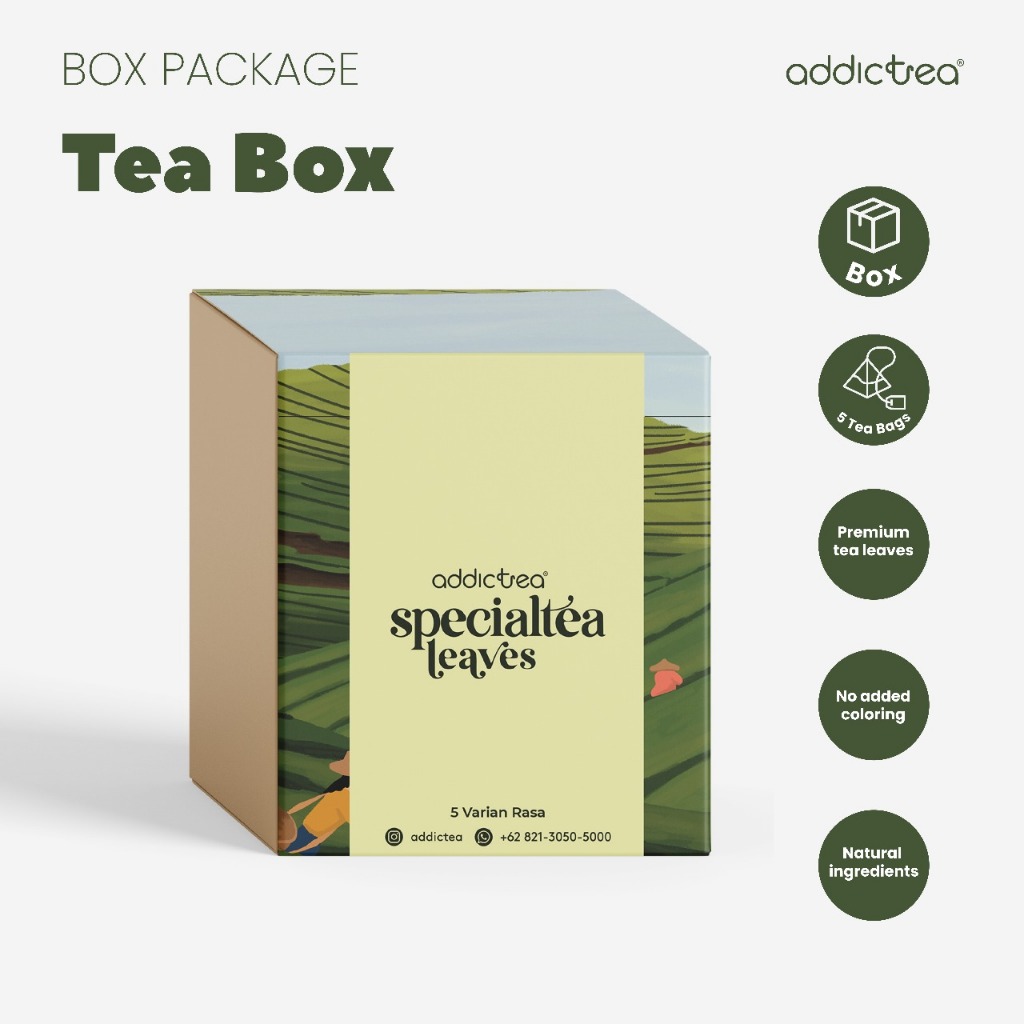 Jual Addictea Special Tea Leaves Box | Isi mix 5 teabag dengan 5 varian ...