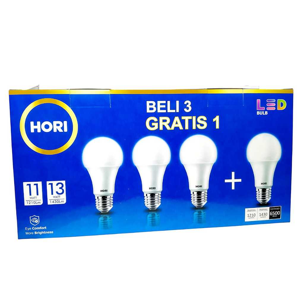 Jual HORI LED Bulb Buy 3 Get 1 Free 13 Watt Cool Daylight/Lampu Bohlam ...