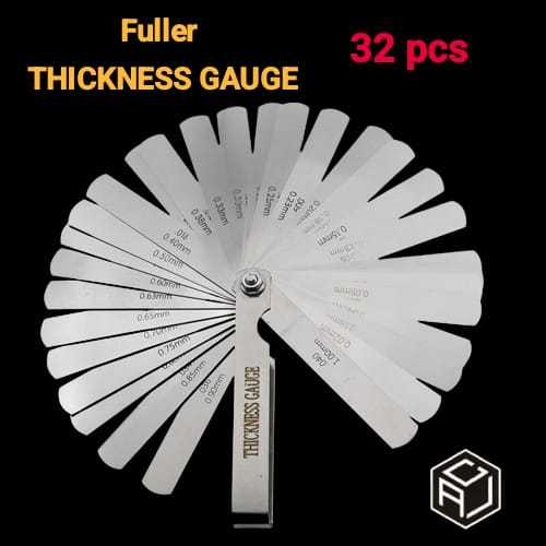 Jual 32 Blades Fuller Gauge Kit Pengukur Ketebalan Feeler Gauge Alat Pengukur Celah Klep Filler ...