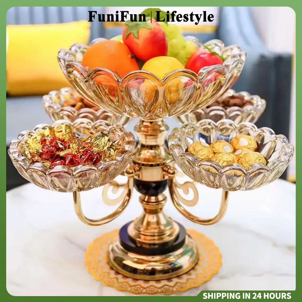 Jual FuniFun Cod Tempat Permen Snack Mewah Aesthetic Tempat Buah Untuk ...