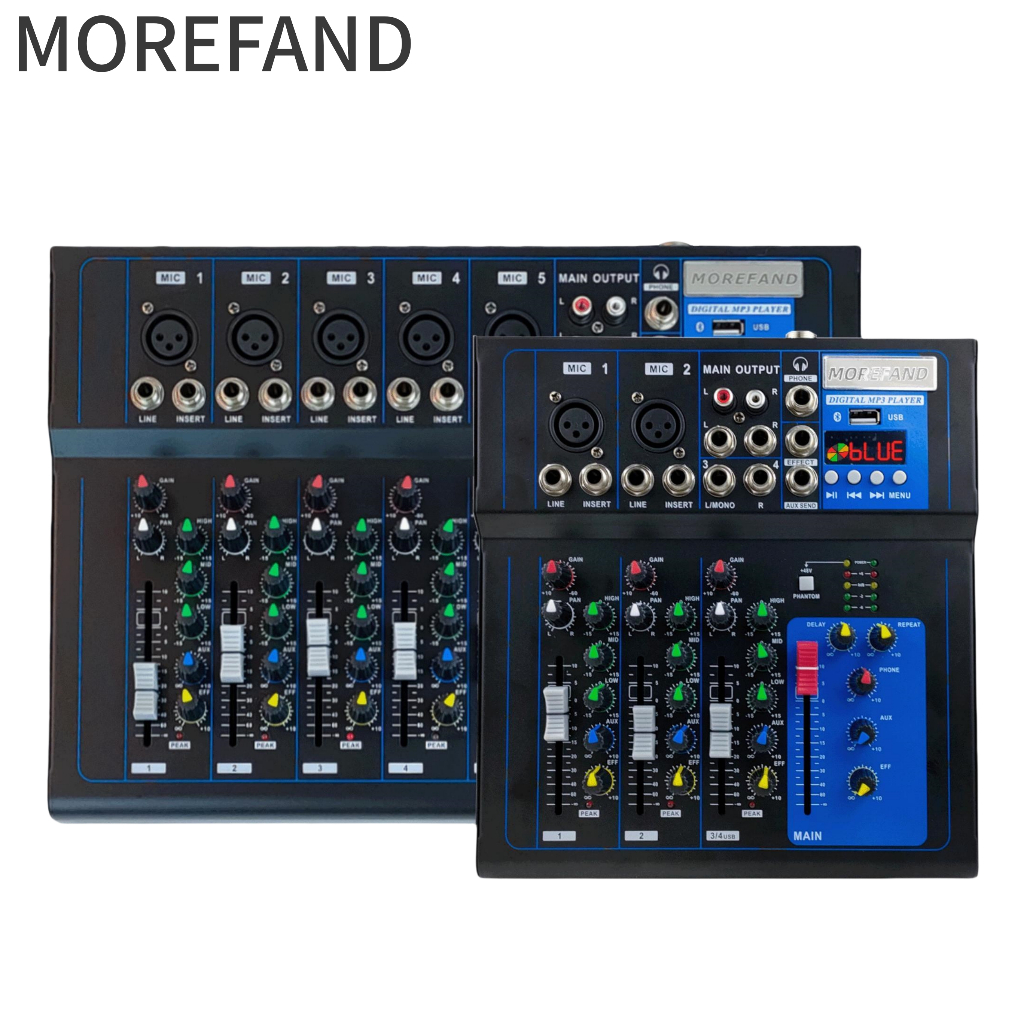 Jual MOREFAND AUDIO MIXER profesional 7/4-channel MG4/7BT Penguat sinyal USB Penguat KTV Penguat ...