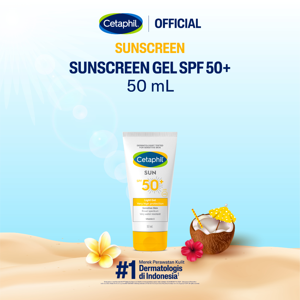 Jual Cetaphil Hybrid Sunscreen SPF50+ Light Gel 50ml untuk kulit ...