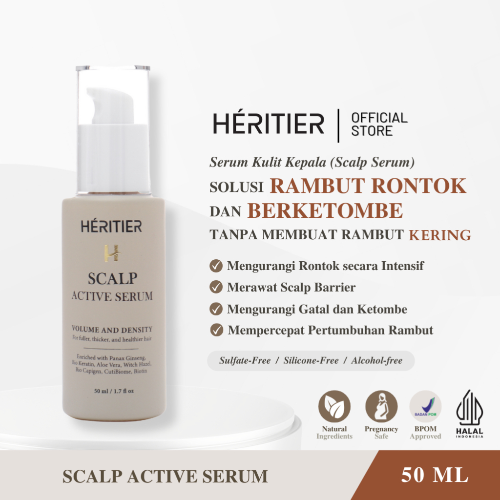 Jual Heritier Scalp Active Serum 50ml | Hair Growth Scalp Serum ...