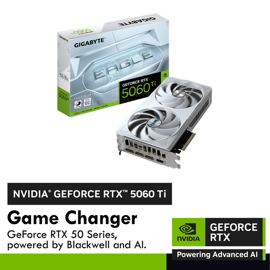 Jual GIGABYTE GeForce RTX 5060 Ti EAGLE OC ICE | 8GB GDDR7 | Shopee Indonesia