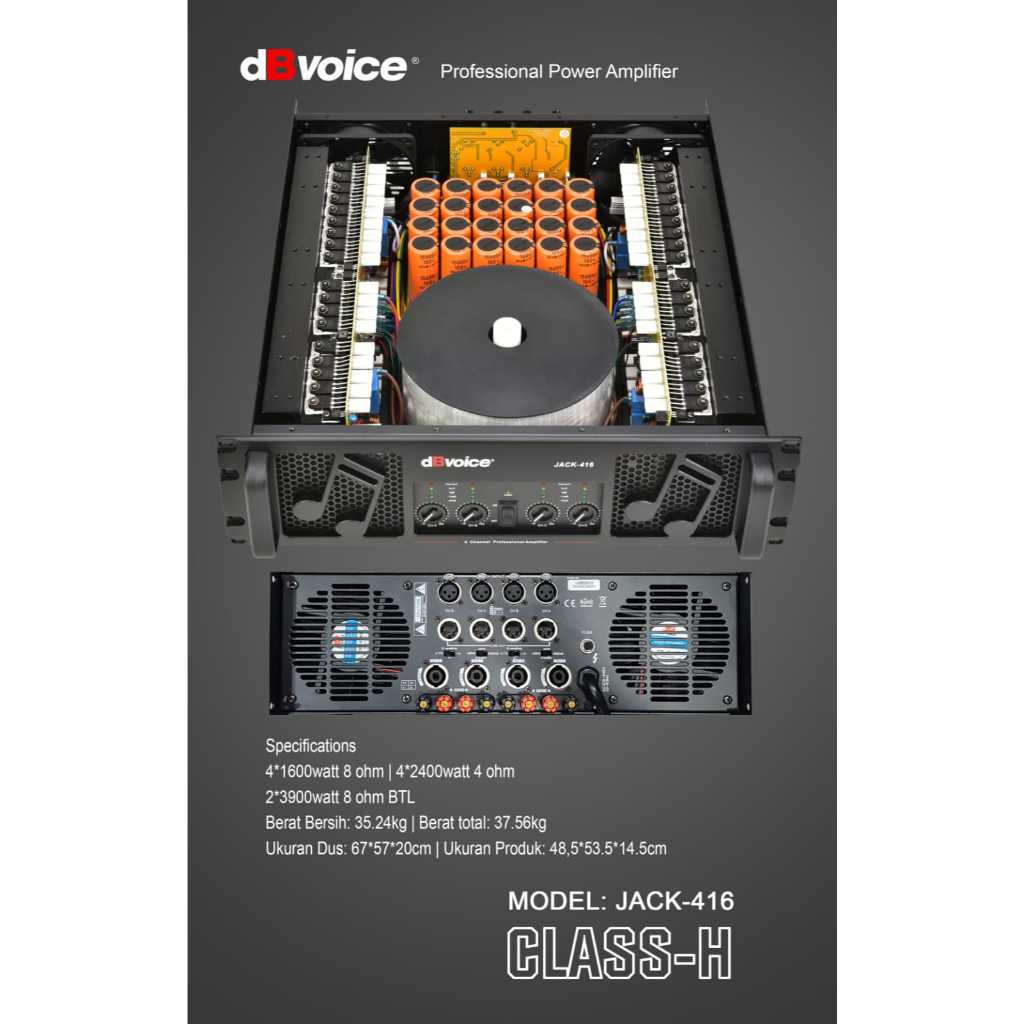Jual Power dB Voice Jack 416 Original Amplifier dBvoice JACK416 Class H ...