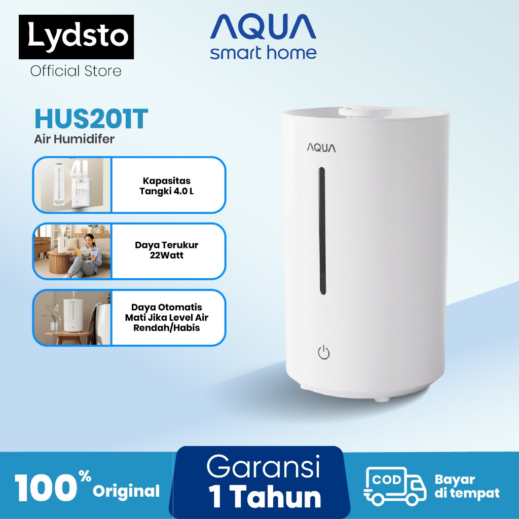 Jual AQUA HUS201T 4L Humidifier Mist Humidifier Simple Touch Control ...